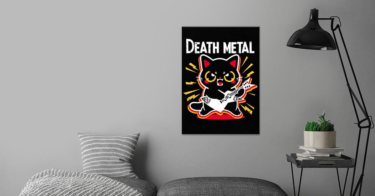 'Death metal cat' Poster by NemiMakeit Fadda | Displate