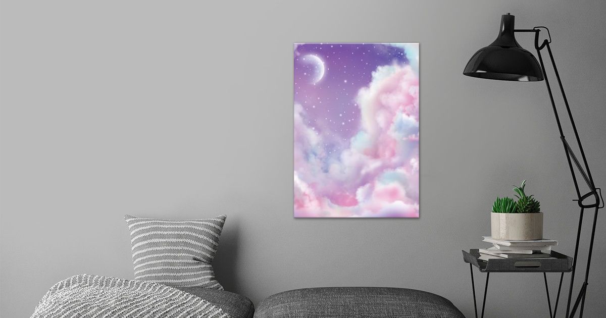 'Cloudy Night Sky' Poster by Mattheiu Hermio | Displate