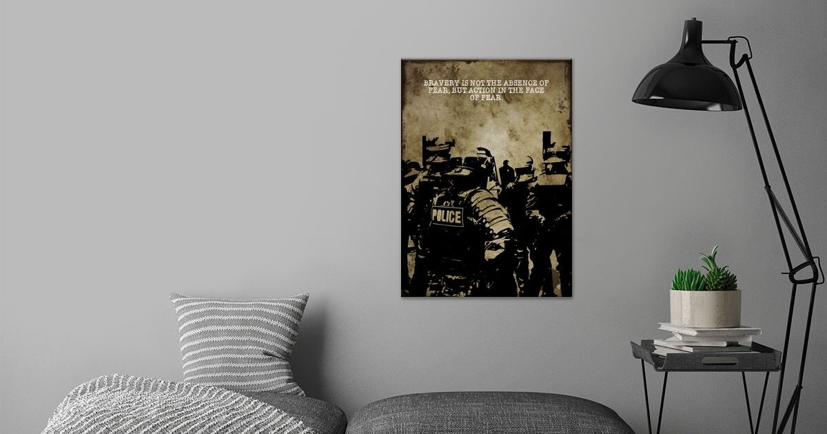 'Police Wall Art Decor' Poster by Decoratier Qwerdenker | Displate