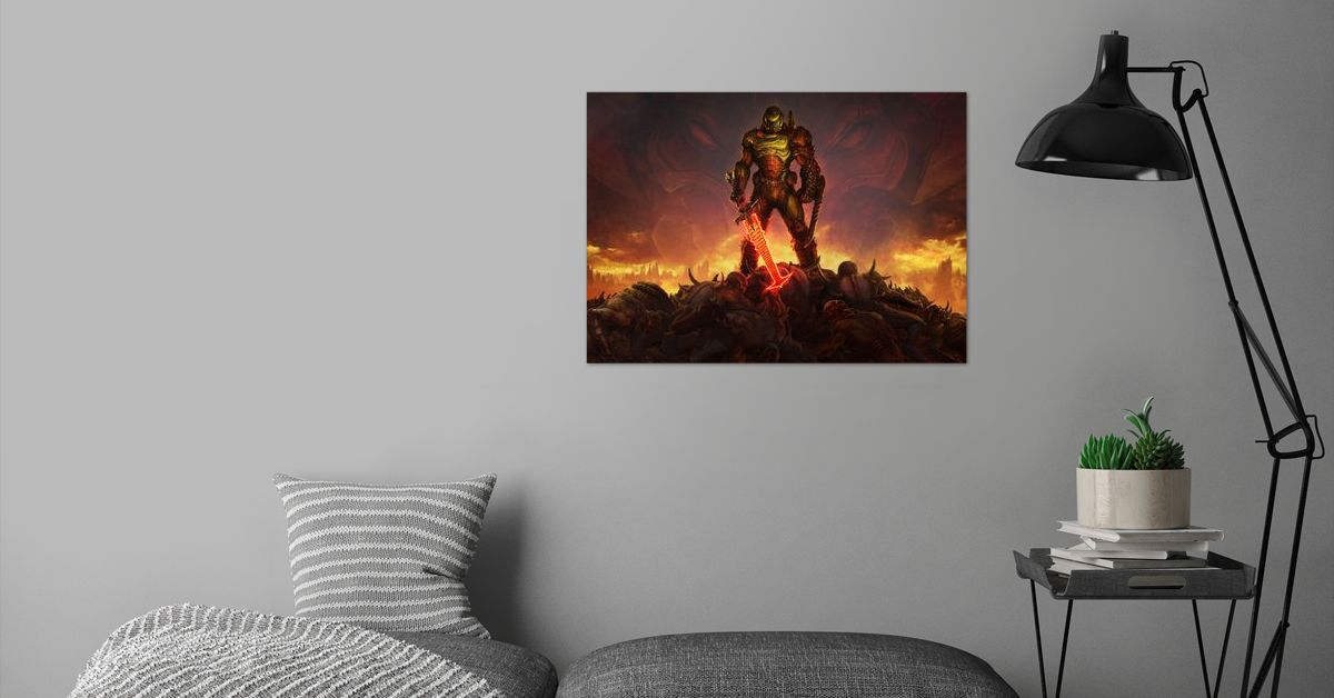 'The DOOM Slayer Horizontal' Poster by DOOM | Displate