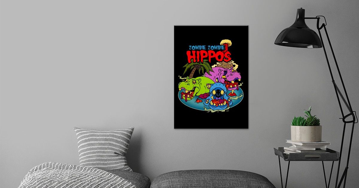 'Zombie Hippos' Poster by Monsters and Martians | Displate
