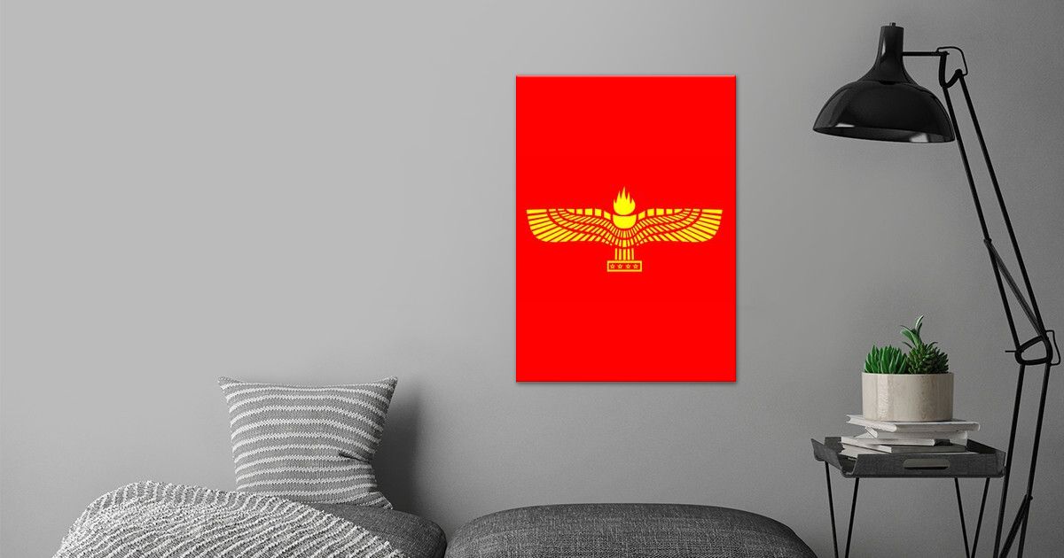 'Syriac Aramaic Flag' Poster by Rezdar Bakri | Displate