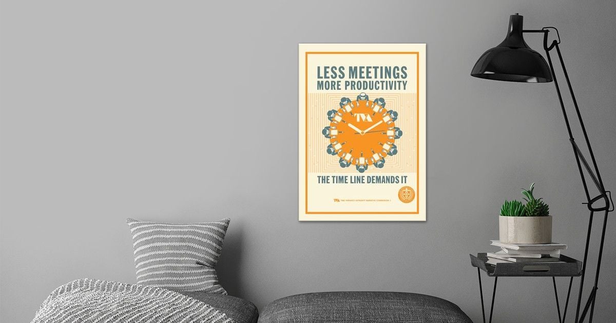 'Less Meetings More Productivity' Poster by Marvel | Displate