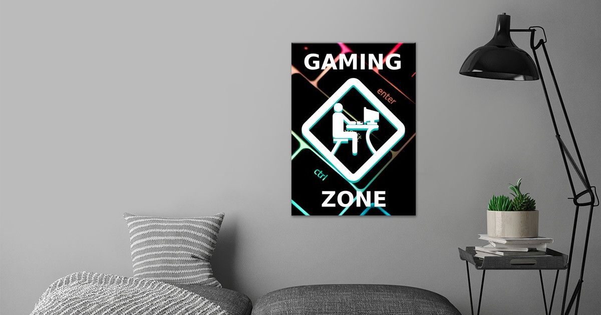'Gaming Zone Sign' Poster by EthectorArt | Displate