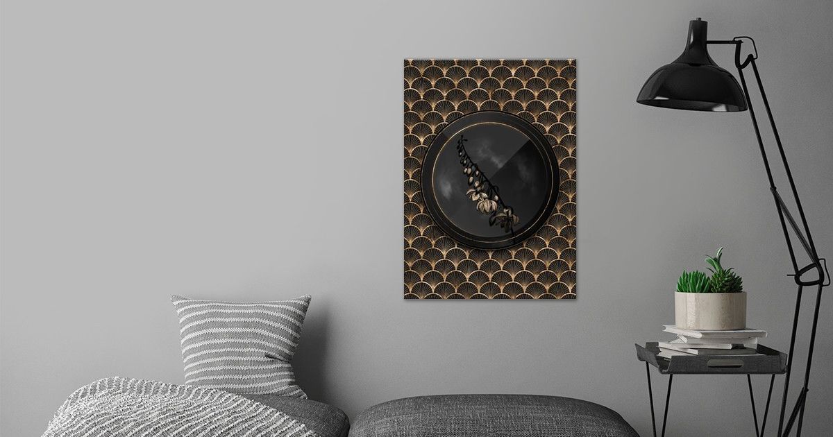 'Shadowy Gold Giant Cabuya' Poster by Holy Rock Design | Displate