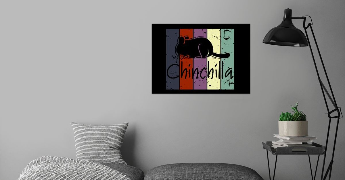 'Vintage Chinchilla Retro' Poster by DesignatedDesigner | Displate