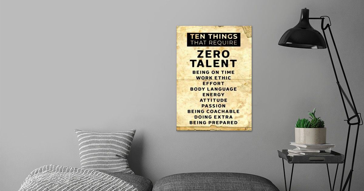 'Zero Talent' Poster by Nice Pictures | Displate