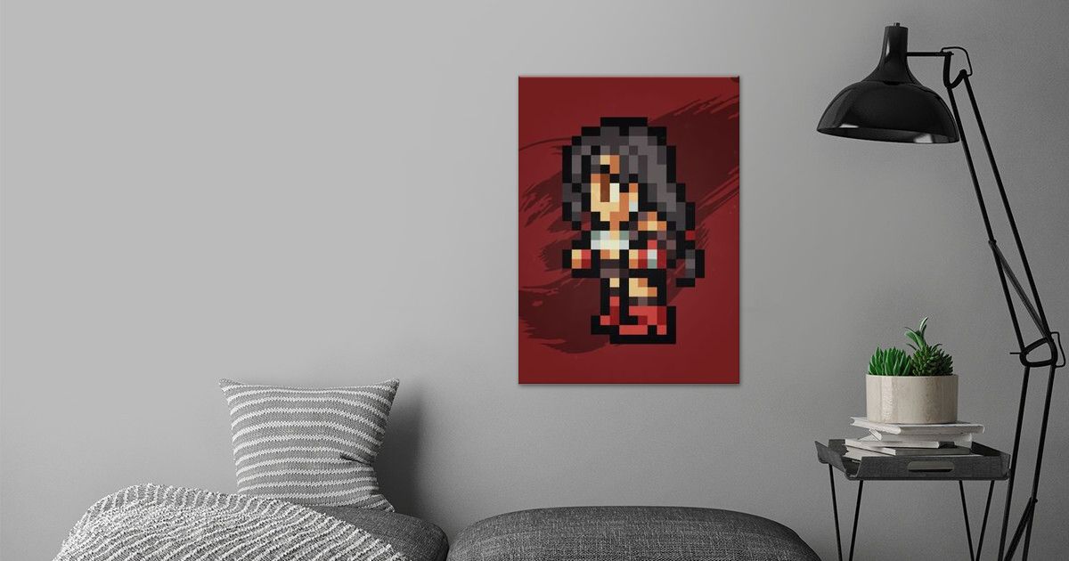 'FF VII Tifa Pixel Sprite' Poster by Ze Wiss | Displate