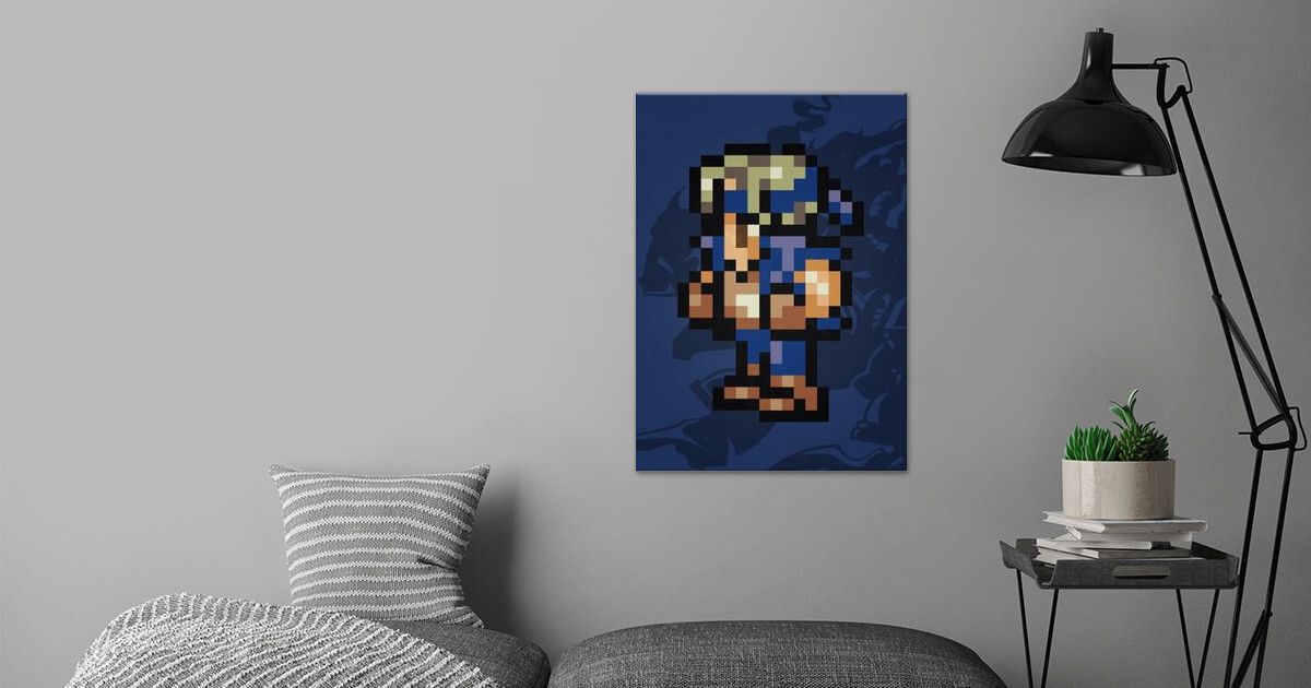 'FF VI Locke Pixel Sprite' Poster by Ze Wiss | Displate