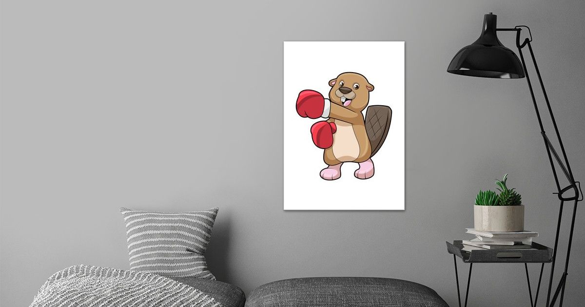 'Beaver Boxer Boxing' Poster by Markus Schnabel | Displate