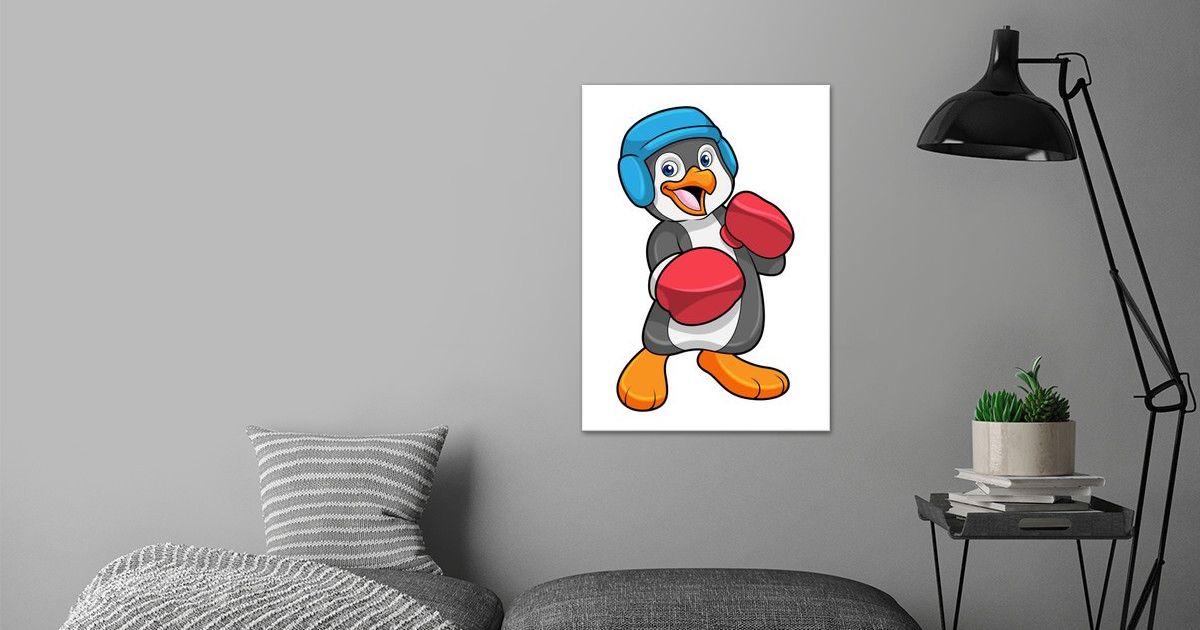 'Penguin Boxer Boxing' Poster by Markus Schnabel | Displate