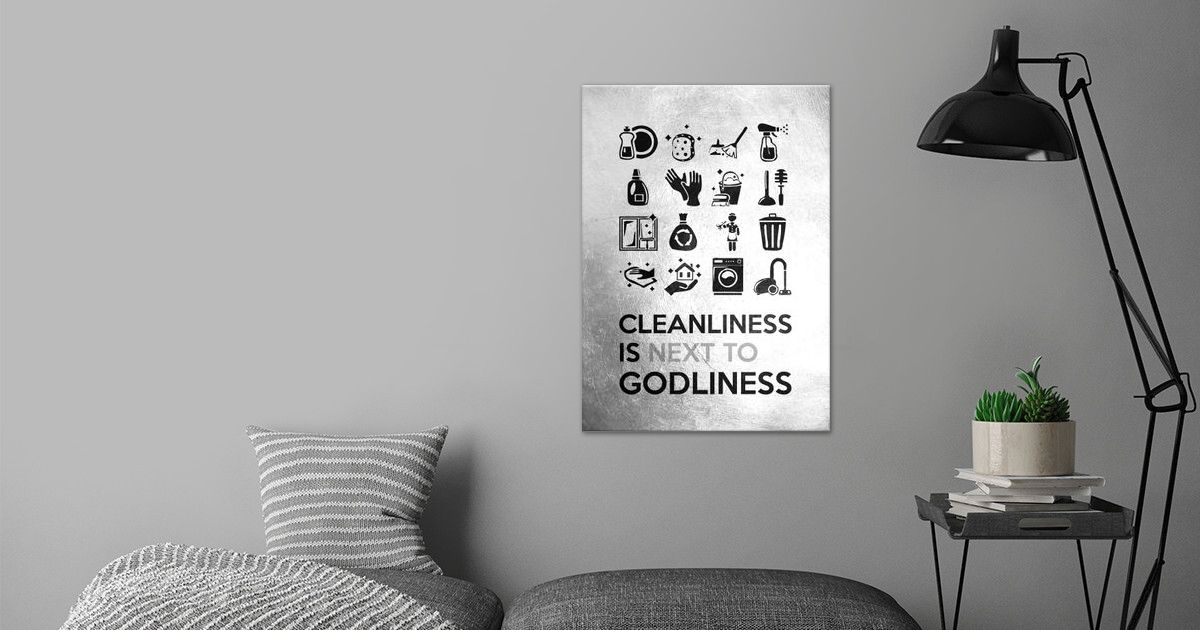 'Cleanliness Is Godliness' Poster by ABConcepts | Displate