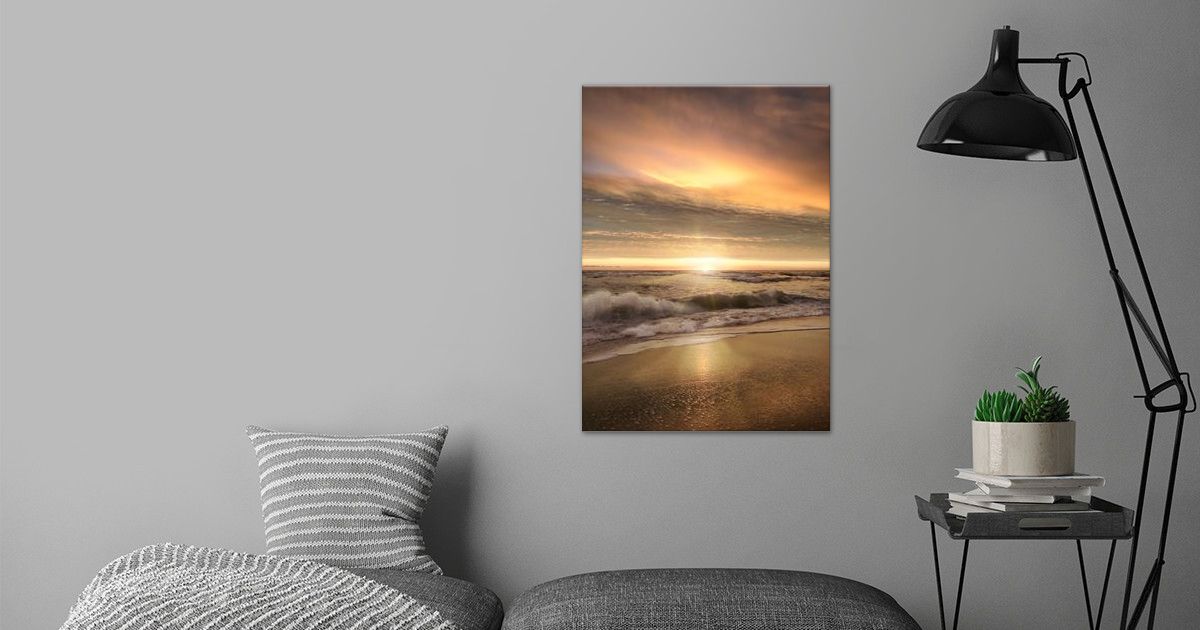 'Golden Shimmering Sunrise' Poster by Dominique and Dejan I Bluewave ...