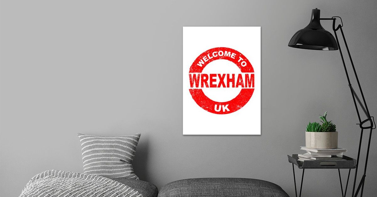 'Welcome To Wrexham Stamp' Poster by HomeStead Digital | Displate