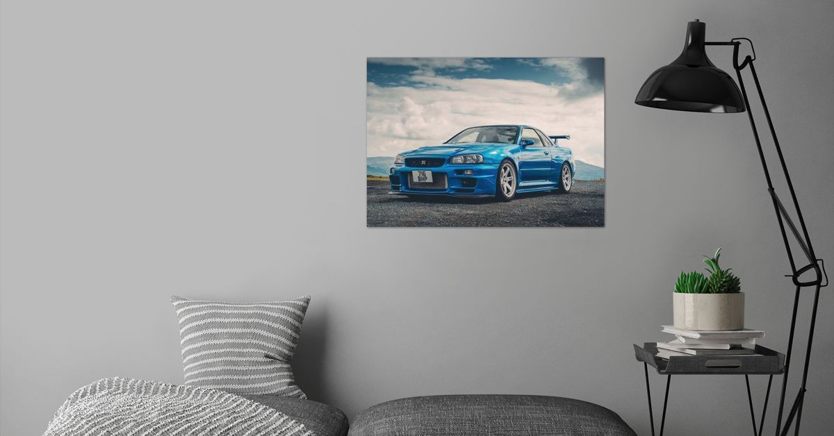 'Nissan R34 GT R' Poster by Job Lodders | Displate