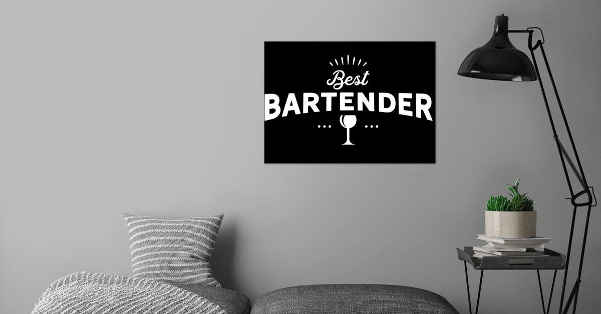 'Best Bartender' Poster by dr3designs | Displate