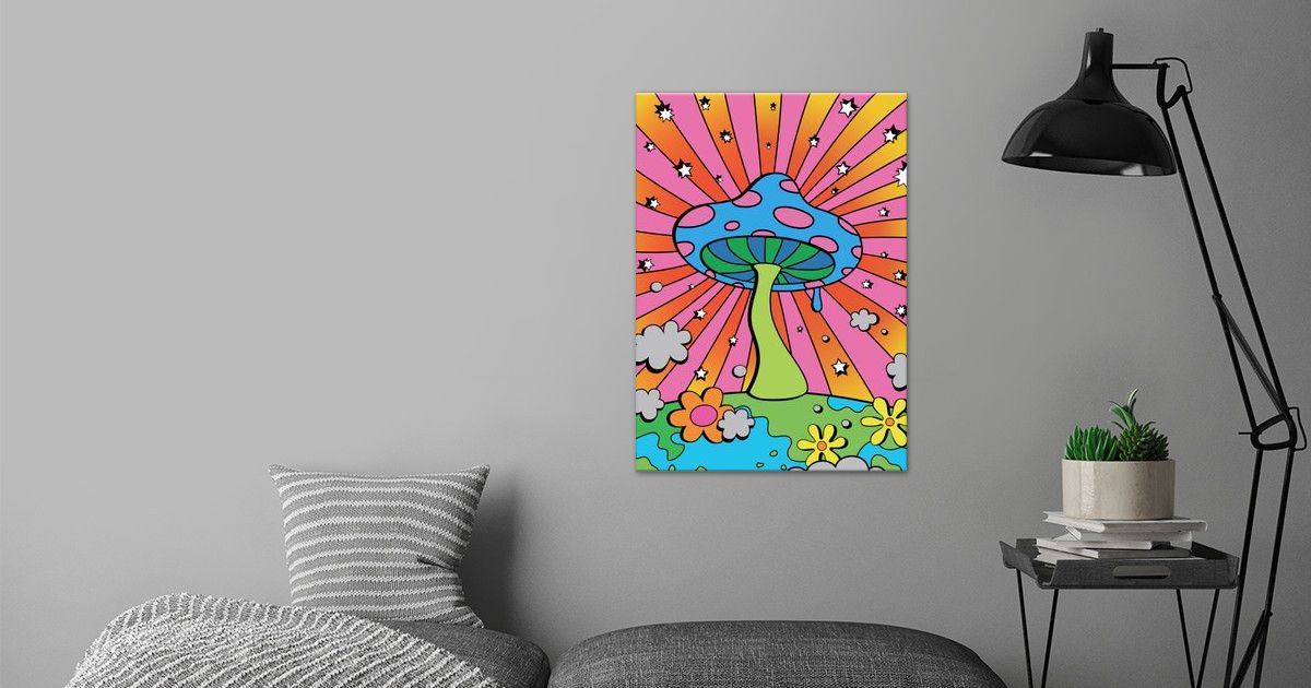 'Kidcore Mushroom' Poster by Haus and Hues | Displate