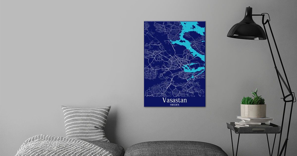 'Vasastan City Map Sweden' Poster by Max Ronn | Displate