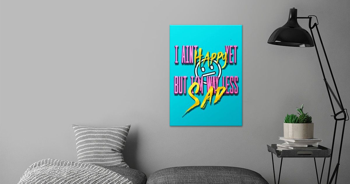 'way less sad by ajr' Poster by Afire | Displate