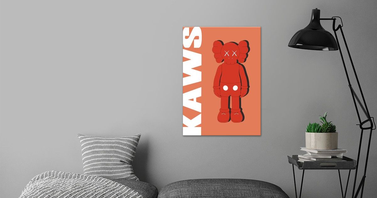 'Red Kaws Poster' Poster by SBS | Displate