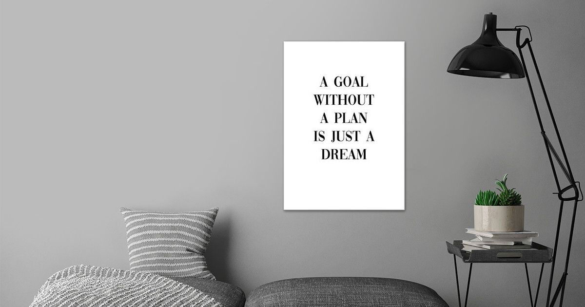 'Goal Plan Dream Do Target' Poster by dkDesign | Displate