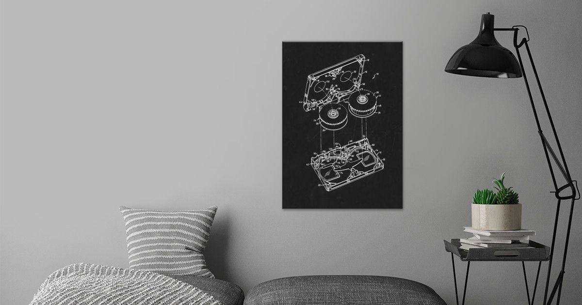 'VHS tape blueprint' Poster by Designersen | Displate
