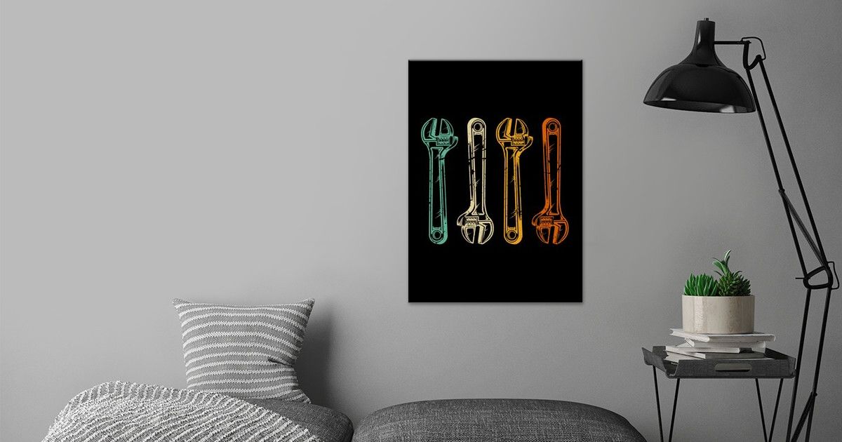 'Retro Mechaniker Handwerk' Poster by HumbaHarry Geitner | Displate