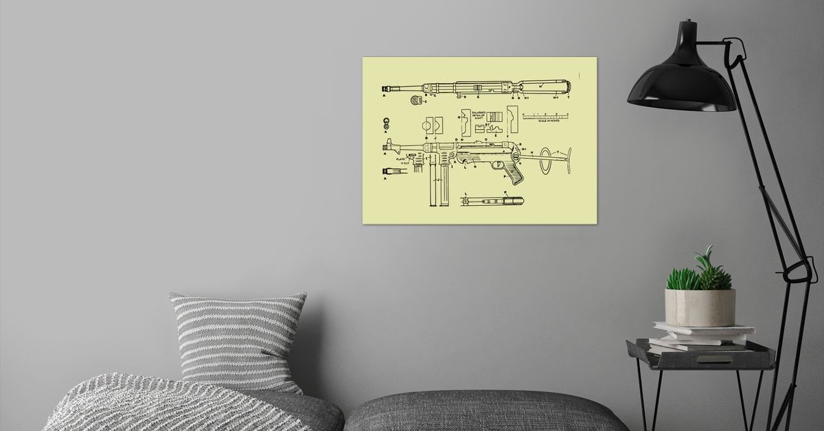 'machine gun' Poster by Fay List | Displate