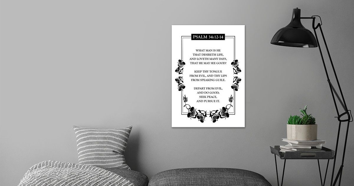  Psalm 34 12 14 Poster By ABConcepts Displate