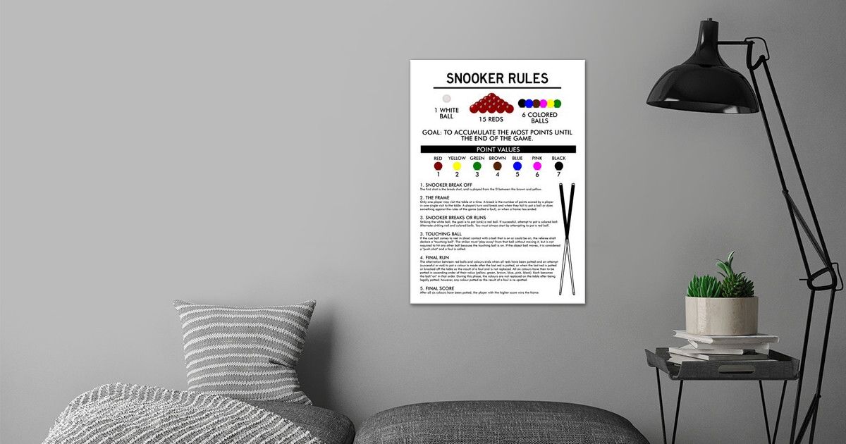 'SNOOKER RULES' Poster by Atomic Chinook | Displate