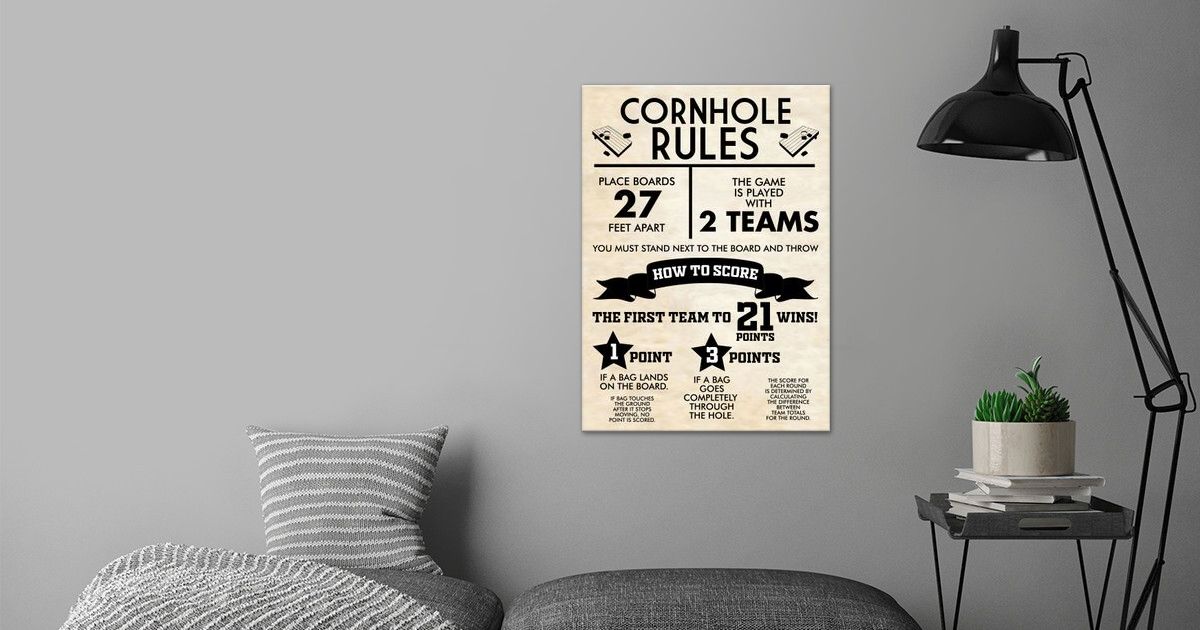 'CORNHOLE RULES CLASSIC' Poster by Atomic Chinook | Displate