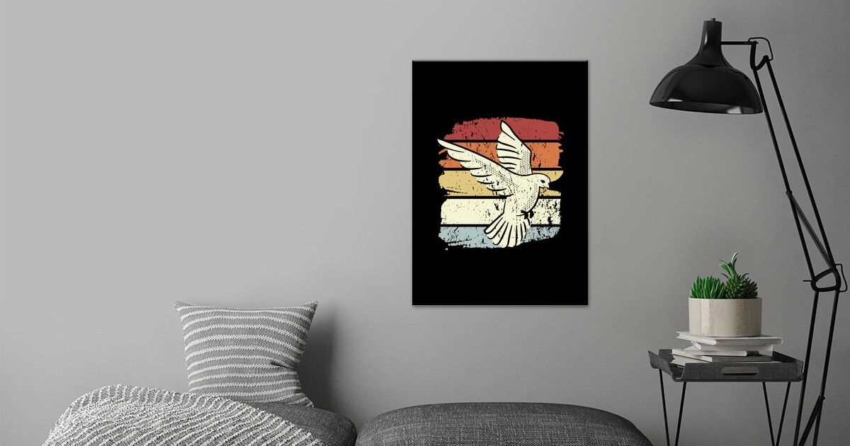 'Pigeon Retro Vintage' Poster by Shiva121 | Displate