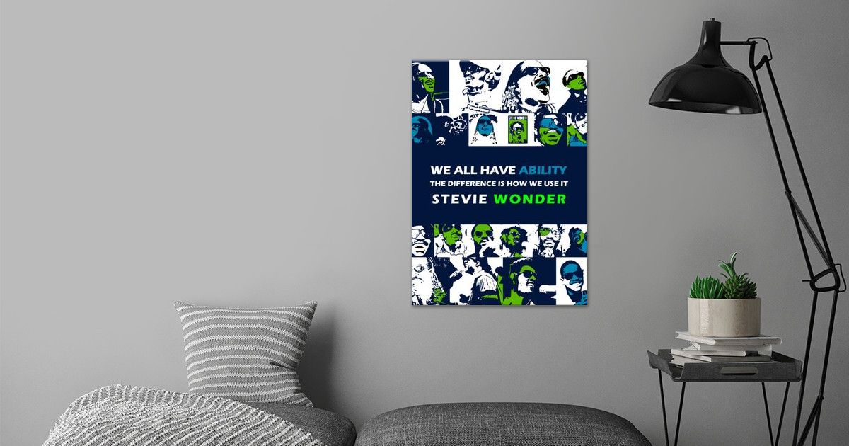 'Stevie Wonder Collage Art' Poster by Dinh Thi Oanh | Displate