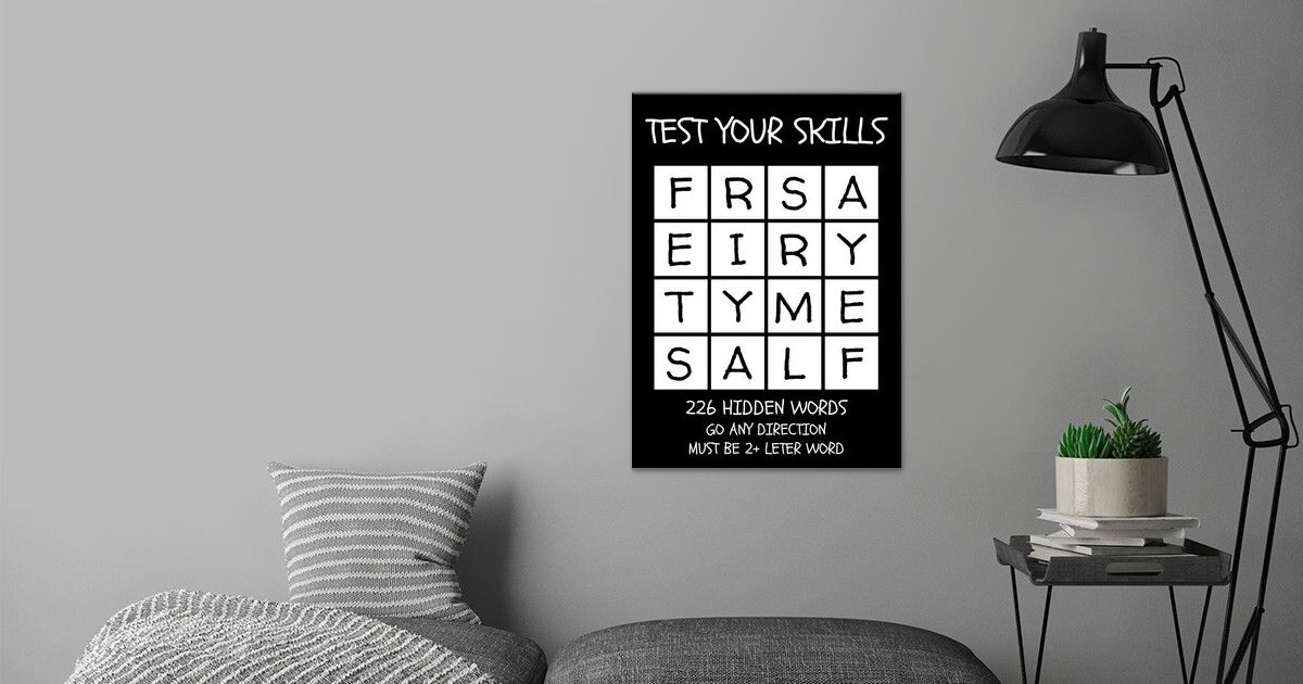 'Word Game Poster 10' Poster by Simon Clement | Displate