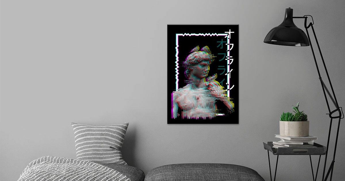 'Greek Statue Synthwave' Poster by professionaldesigns | Displate