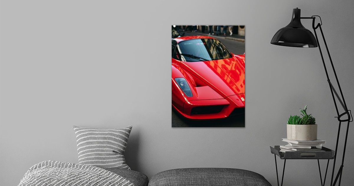 'Red Ferrari Enzo' Poster by Aiden Tells | Displate