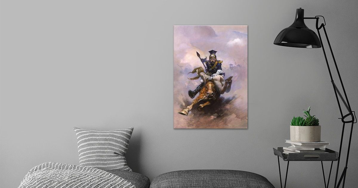 'Flashman of the Charge' Poster by Frank Frazetta | Displate