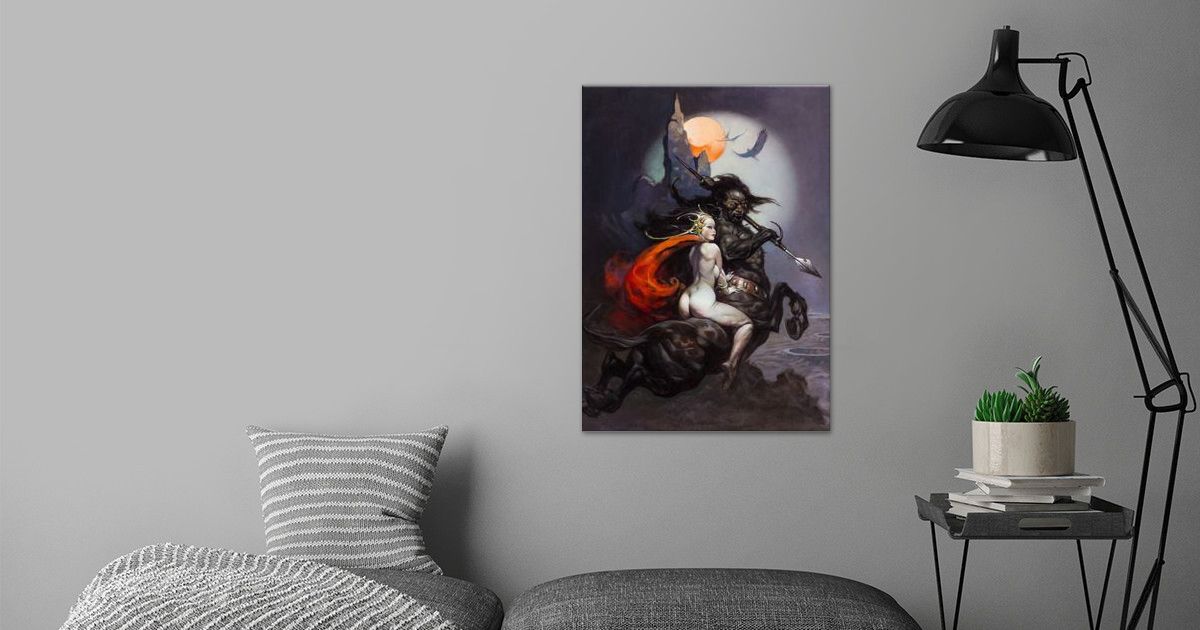 'Moon Maid' Poster by Frank Frazetta | Displate