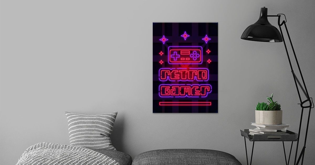 'Retro Gamer Poster' Poster by vector heroes | Displate