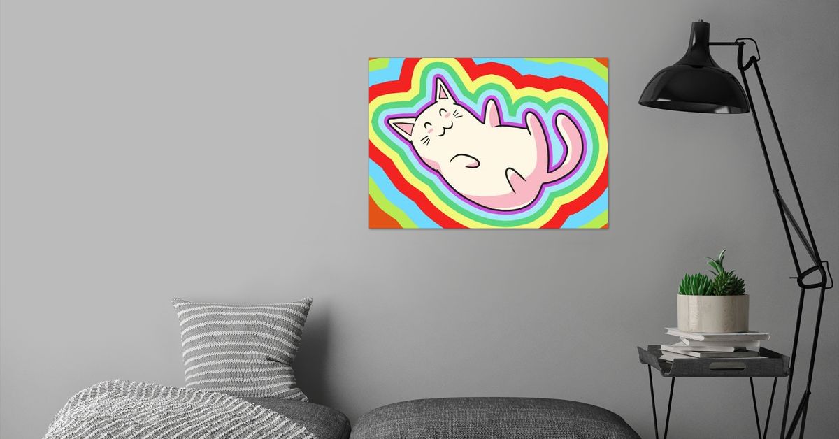 'Kidcore Cat 80s 90s Retro' Poster by AestheticAlex | Displate