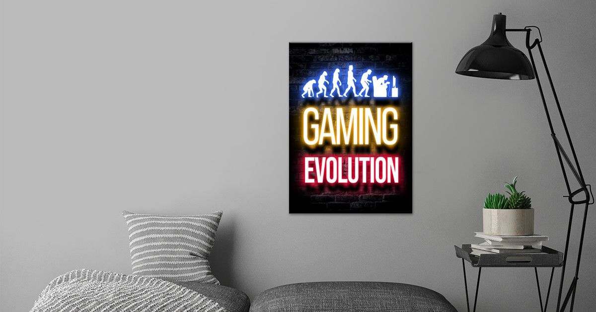 'Gaming evolution gamer' Poster by Kitty Kit | Displate