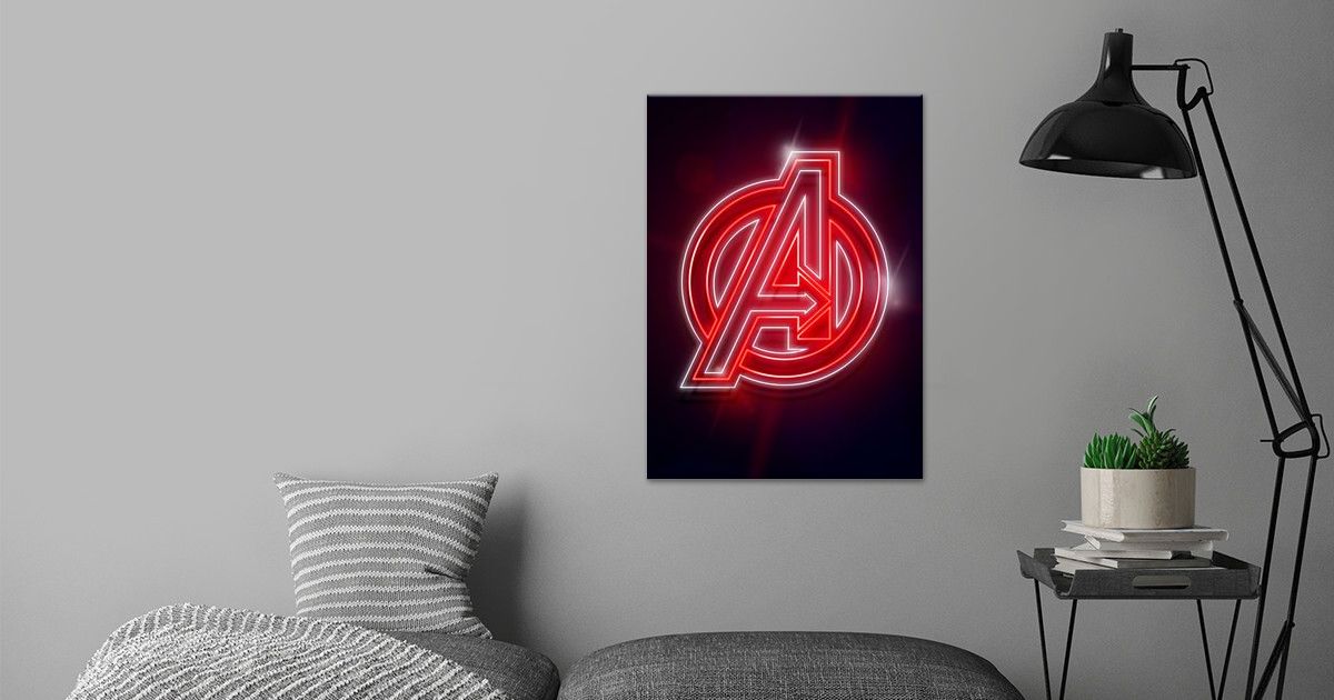 'The Avengers Neon' Poster by Marvel | Displate
