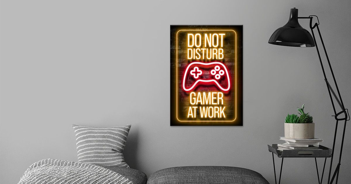 'Do not disturb dnd gaming' Poster by Kitty Kit | Displate
