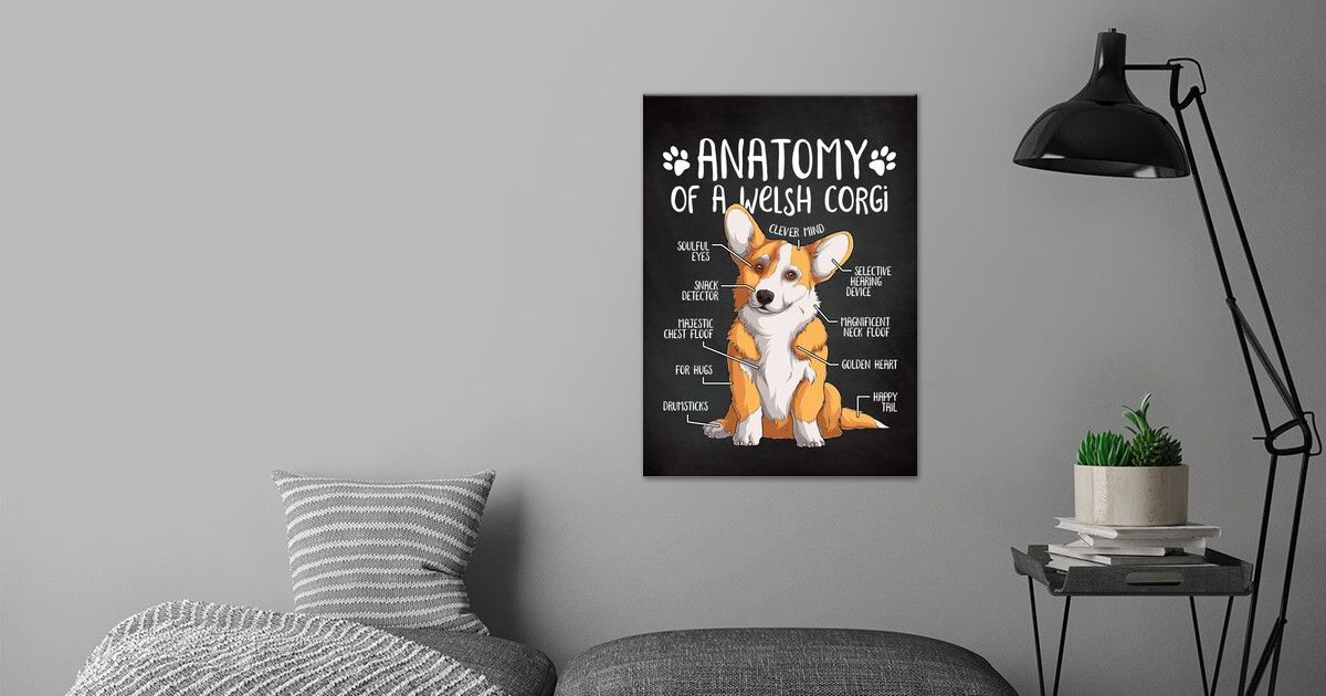 'Anatomy of a Welsh Corgi' Poster by Ilythiadesignz | Displate