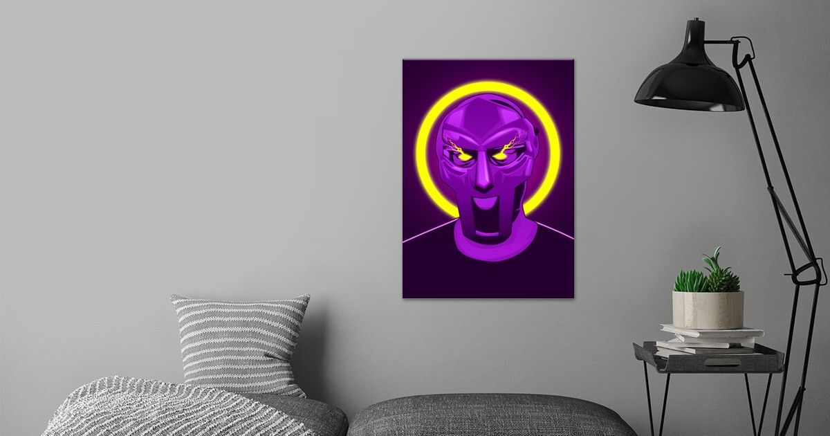 'MF Doom Neon' Poster by Colorize Studio | Displate