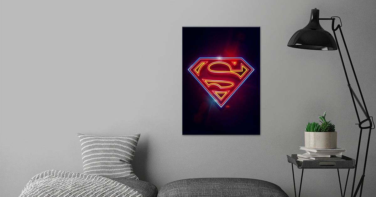 'Superman Neon' Poster by DC Comics | Displate
