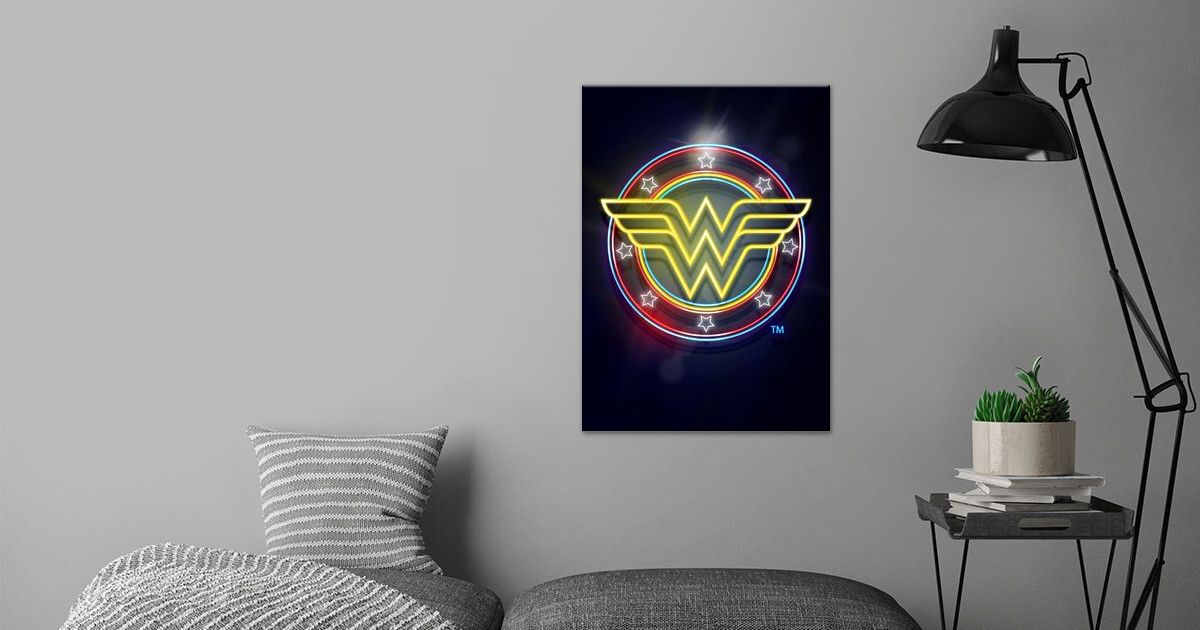 'Wonder Woman Neon' Poster by DC Comics | Displate