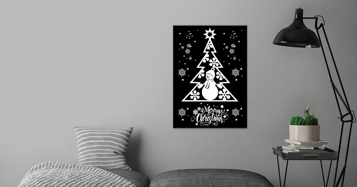 'Christmas Tree Snowman' Poster by Max Ronn | Displate