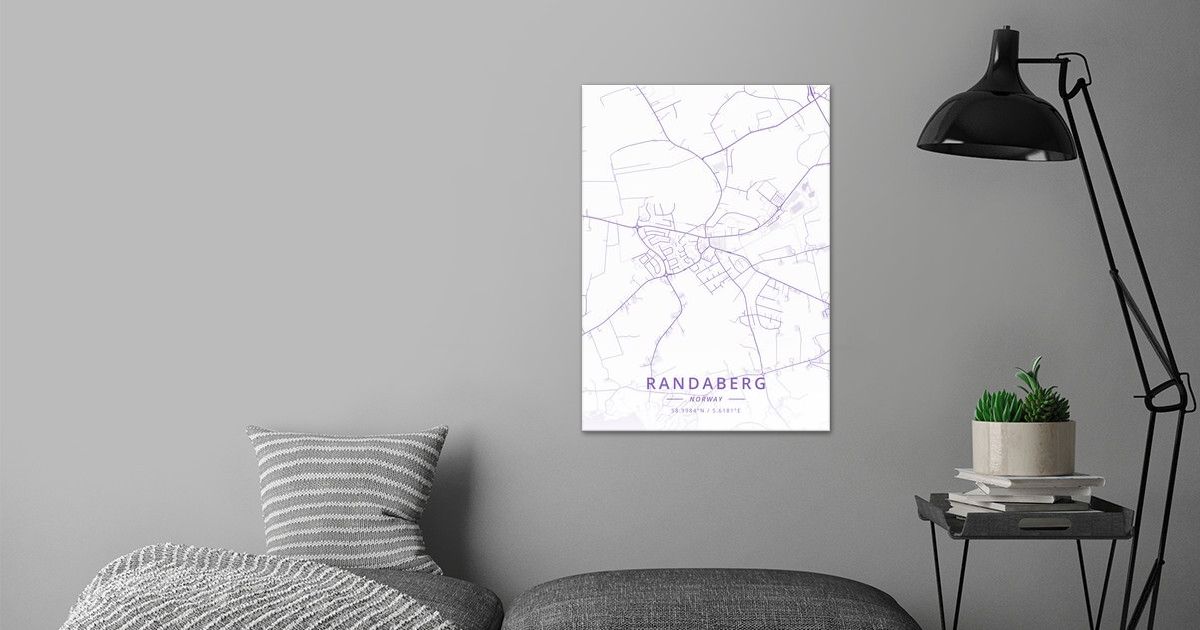 'Randaberg Norway' Poster by Designer Map Art | Displate