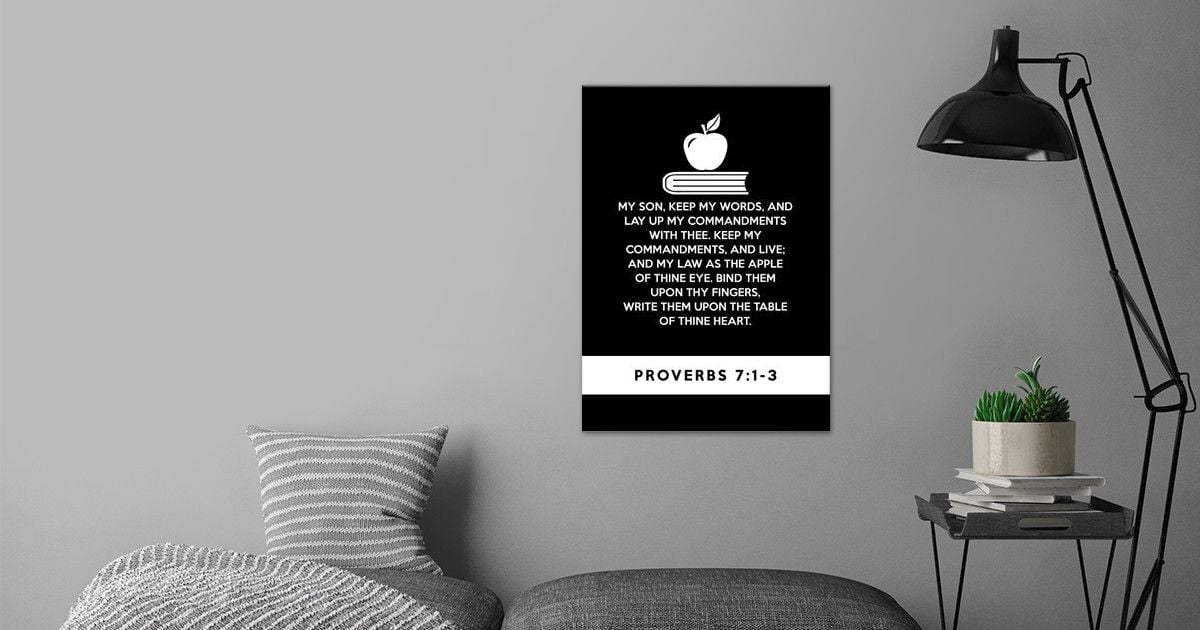 'Proverbs 7 1 3' Poster by ABConcepts | Displate